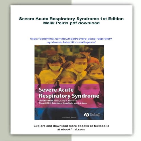 Severe Acute Respiratory Syndrome 1st Edition Malik Peiris | PDF