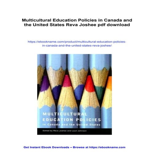 Multicultural Education Policies in Canada and the United States Reva ...