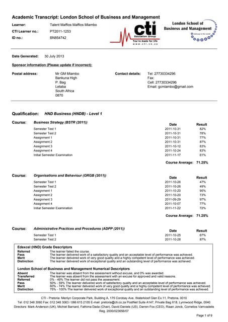 Hovey_ Unofficial Transcript | PDF