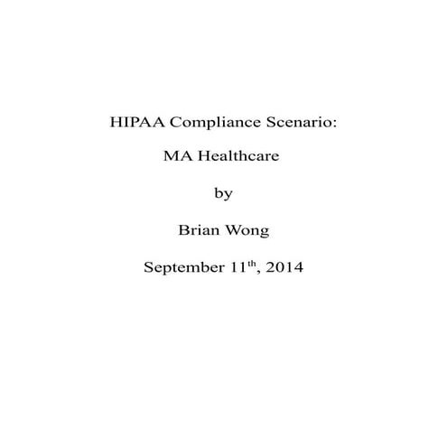 HIPAA Security Risk Assessment | PDF
