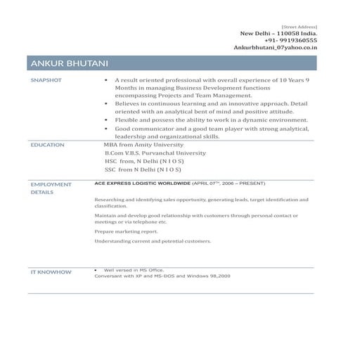 ANKUR_BHUTANI_CV_1_ (1) | PDF