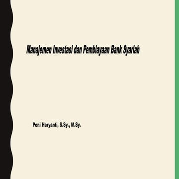 Manajemen Investasi dan Pembiayaan Bank Syariah | PPT
