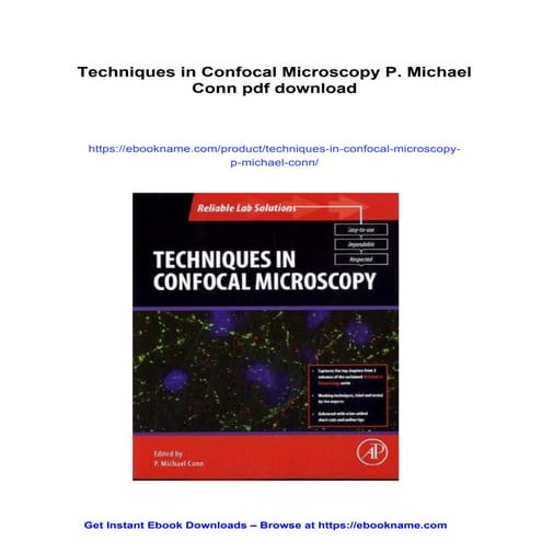 Techniques in Confocal Microscopy P. Michael Conn | PDF