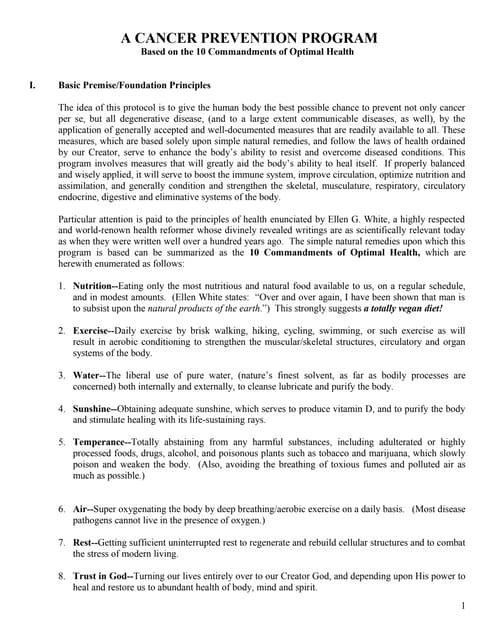 NEWSTART Nutrition, Exercise, Water, Sunlight, Temperance, Air, Rest ...