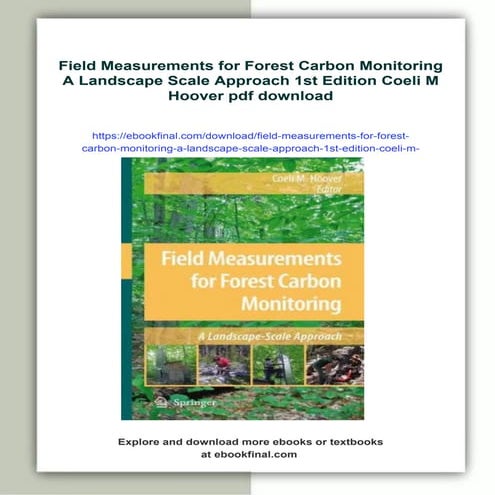 Field Measurements for Forest Carbon Monitoring A Landscape Scale ...