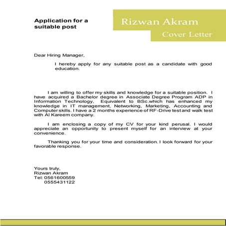Rizwan Akram CV | DOCX | Career Planning | Careers
