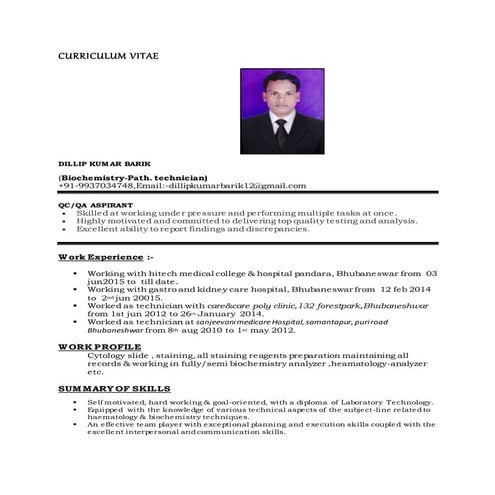 MSc fresher resume | DOC