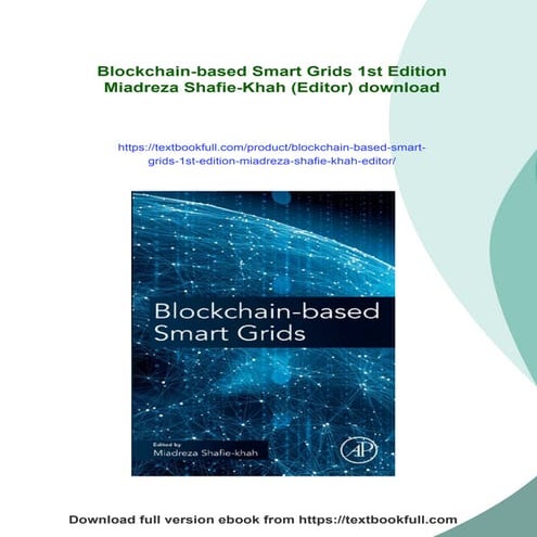 Blockchain-based Smart Grids 1st Edition Miadreza Shafie-Khah (Editor) | PDF