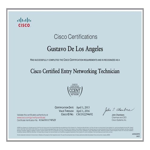 CCNP certificate | PDF