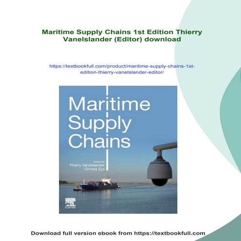 Maritime Supply Chains 1st Edition Thierry Vanelslander (Editor) | PDF