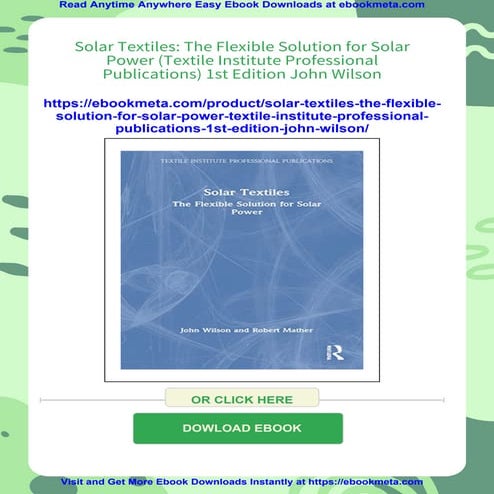 Solar Textiles: The Flexible Solution for Solar Power (Textile ...