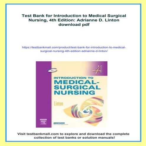 Test Bank for Introduction to Medical Surgical Nursing, 4th Edition ...