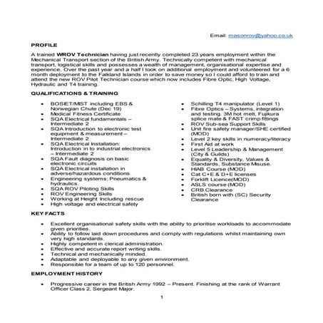 Lee Mcgowan Rope Access Technician CV Revision 1 | PDF