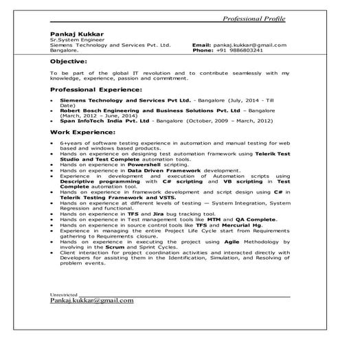 Resume_Pankaj | PDF