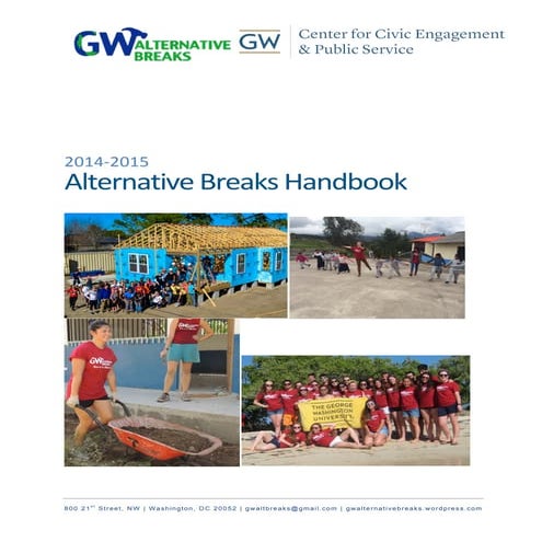 Alternative Breaks Handbook 2014-2015 Final | PDF