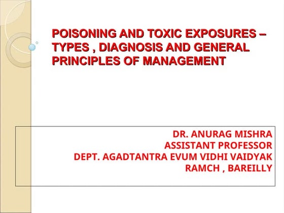 Classification of Poisons | PDF