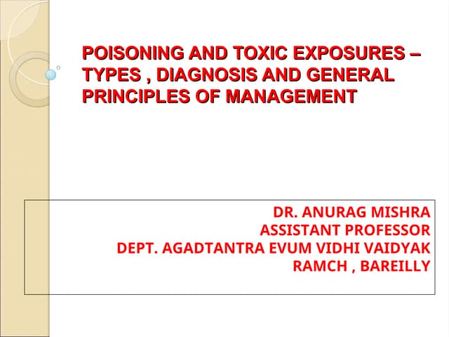 Classification of Poisons | PDF