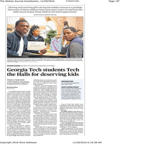 AJC_GT students Tech the Halls for deserving kids | PDF
