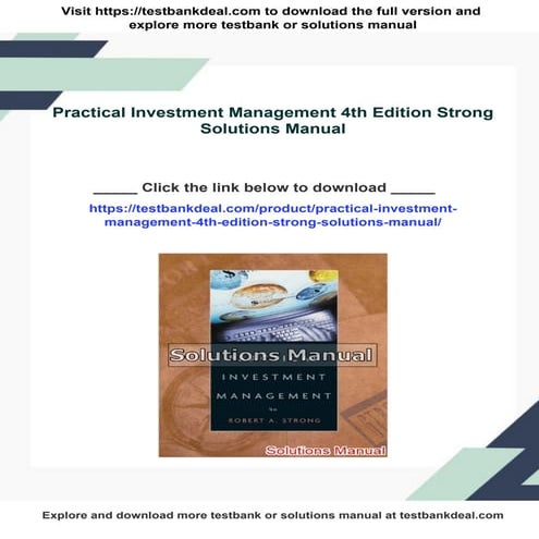 Financial Management Core Concepts 4th Edition Brooks Solutions Manual ...