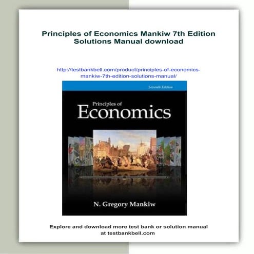 Principles of Economics Mankiw 7th Edition Solutions Manual | PDF