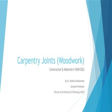 Carpentry updated ppt | PPTX