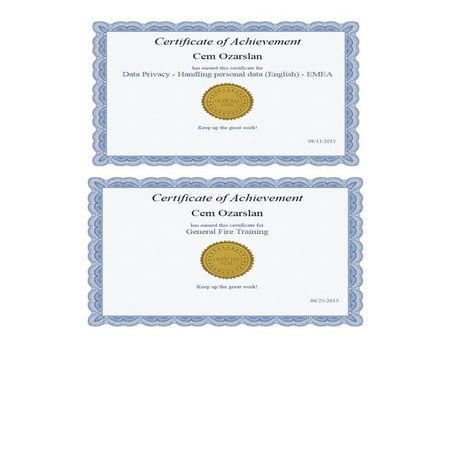 IHG Certificates | PDF
