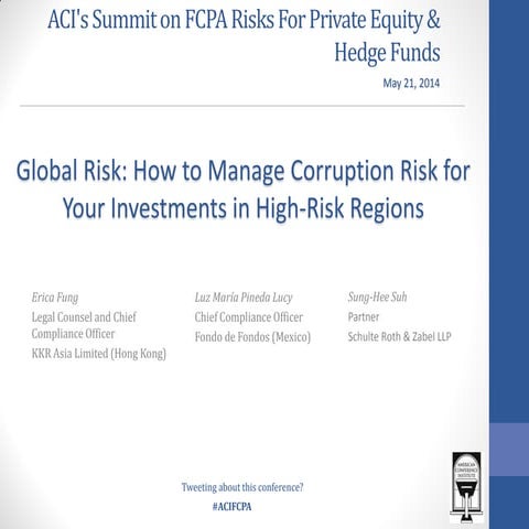 Global Risk: How to Manage Corruption Risk for Your Investment in High ...