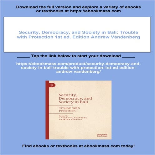 Security, Democracy, and Society in Bali: Trouble with Protection 1st ...