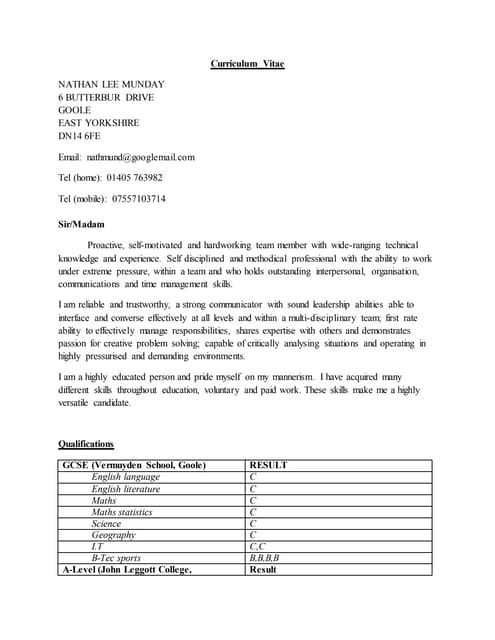 CV Mark Payne | DOCX