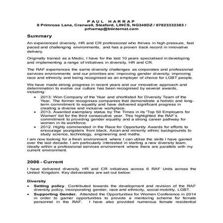 Paul Harrap CV | DOCX