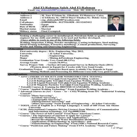 Faheem CV | PDF