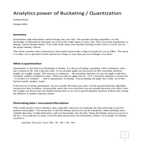 Analytics-Bucketing | DOCX