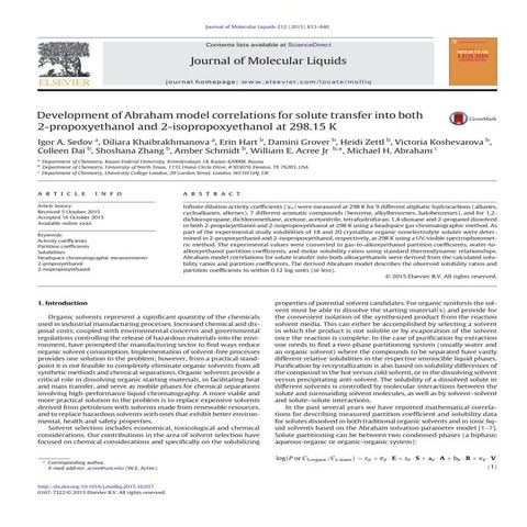 2-propoxyethanol paper | PDF | Chemistry | Science