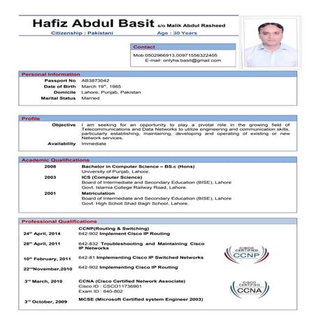 CV-Abdul Basit | DOC