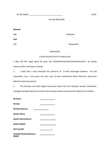 AFFIDAVIT FORMAT FOR DUPLICATE SCHOOL LEAVING CERTIFICATE | DOCX