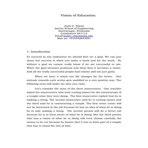 Vision -Education | PDF