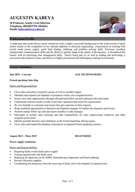 Curriculum Vitae for Sifiso M. Zulu | DOC
