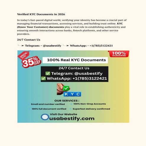 Introduction to Know Your Customer (KYC) | PPTX