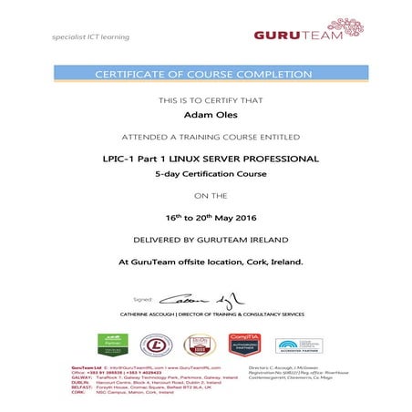 LPIC-1 P1 16-20May2016 COMP-CERT | PDF