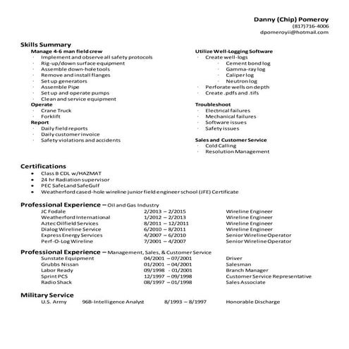 Sherwin Falcon resume | PDF