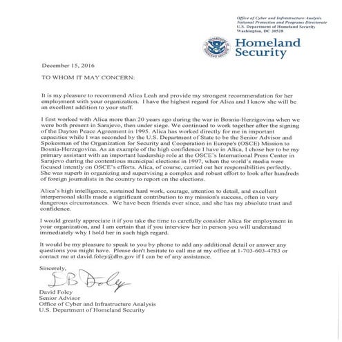 Recomm.letter for Alica Leah-David Foley | PDF