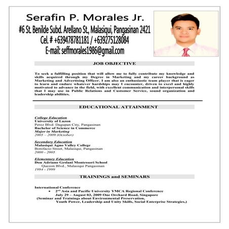 (PH) CV - Serafin P. Morales Jr. | DOC