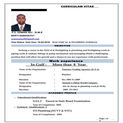 Usman cv | DOC