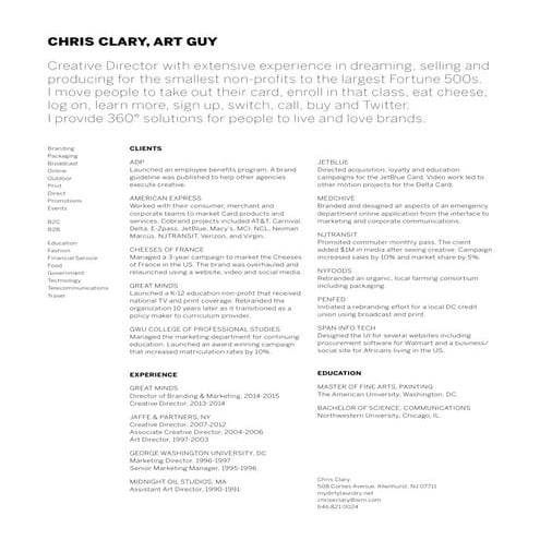 Christiana Dobrzynski Grippe - MARAC: Beyond the Resume | PDF