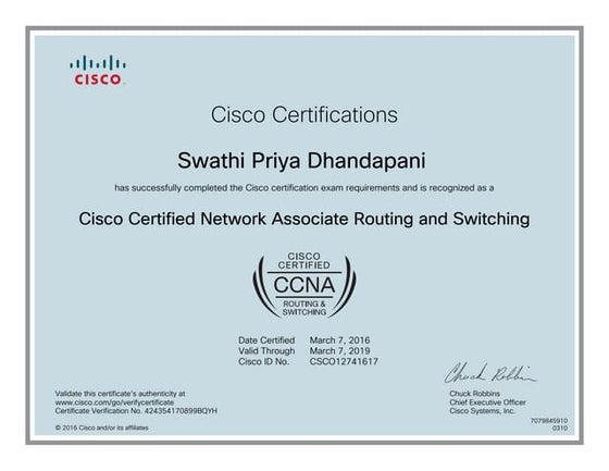 Certificate CCNA 200-120 | PPT