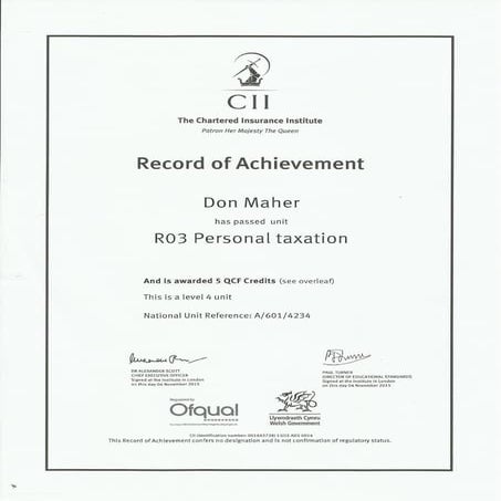 R03 Exam Certificate | PDF