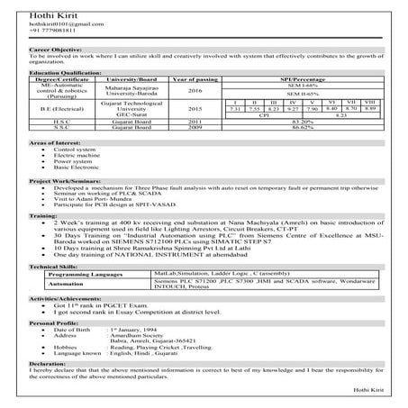 kiritresume 2211 | PDF