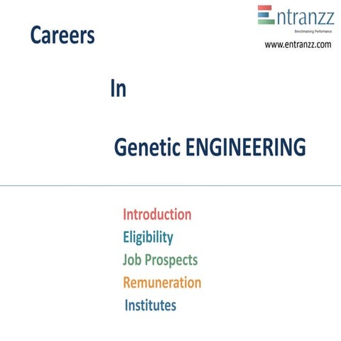 66.careers in genetic engineering | PPTX | Genetics | Science