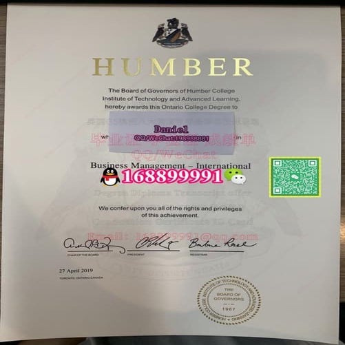 Humber College degree offer diploma Transcript | PDF