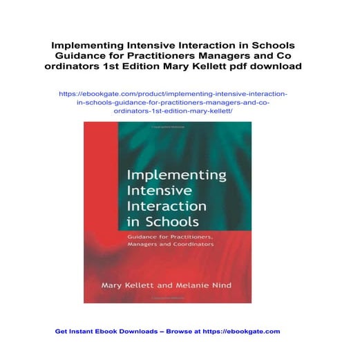 Implementing Intensive Interaction in Schools Guidance for ...